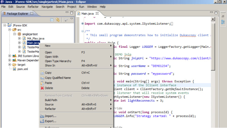JForex API | デューカスコピー・ジャパン